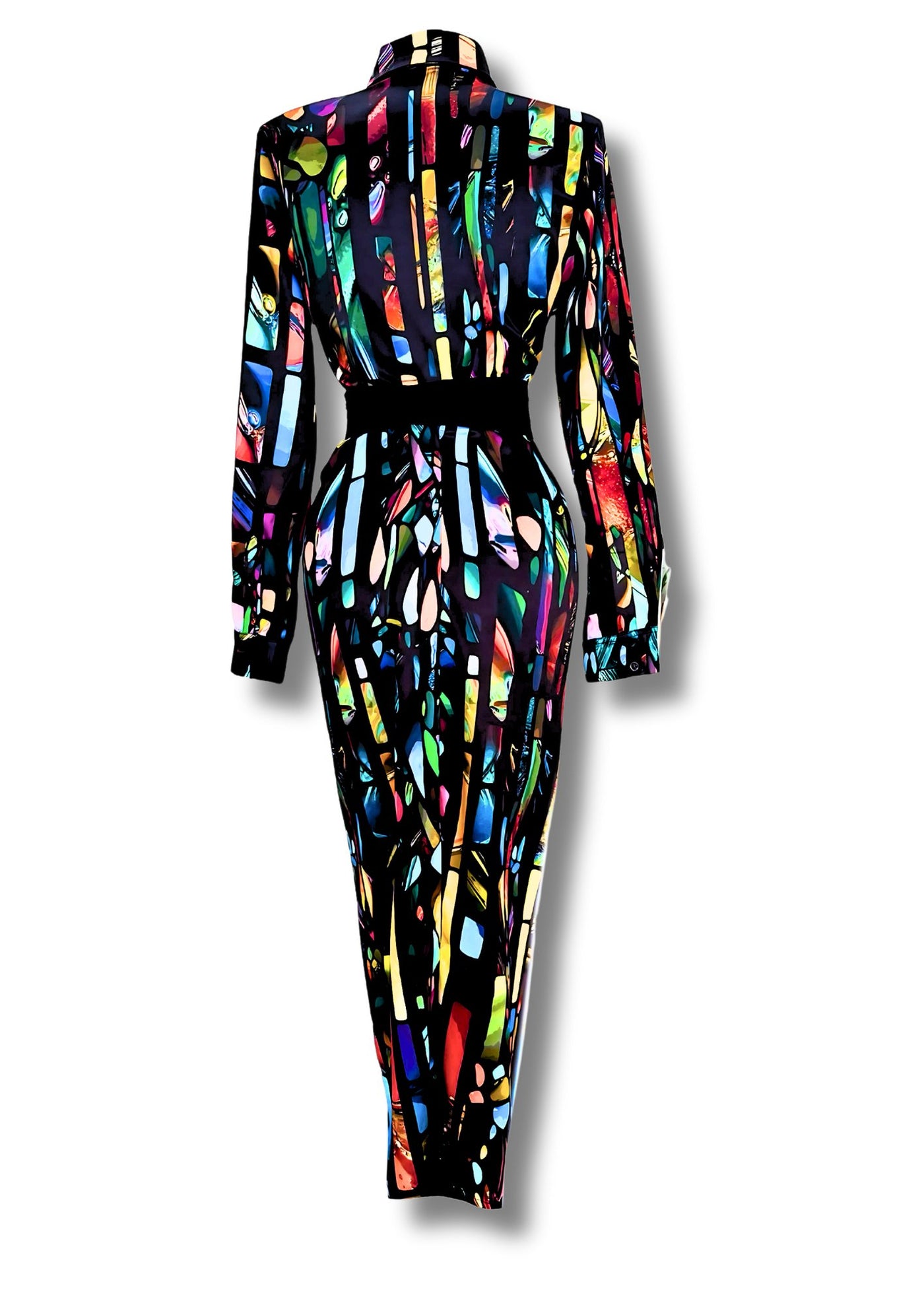 Stained Glass Ruched Shirtdress