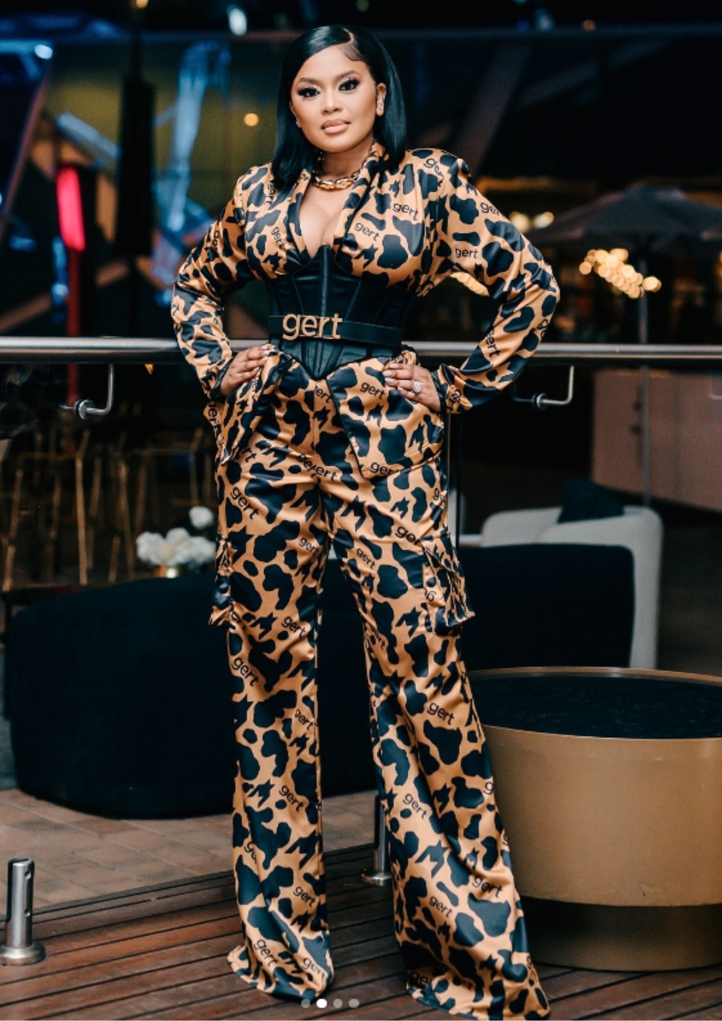 Kraal Pyjama suit with waist wasp corset ( gert belt sold separately )